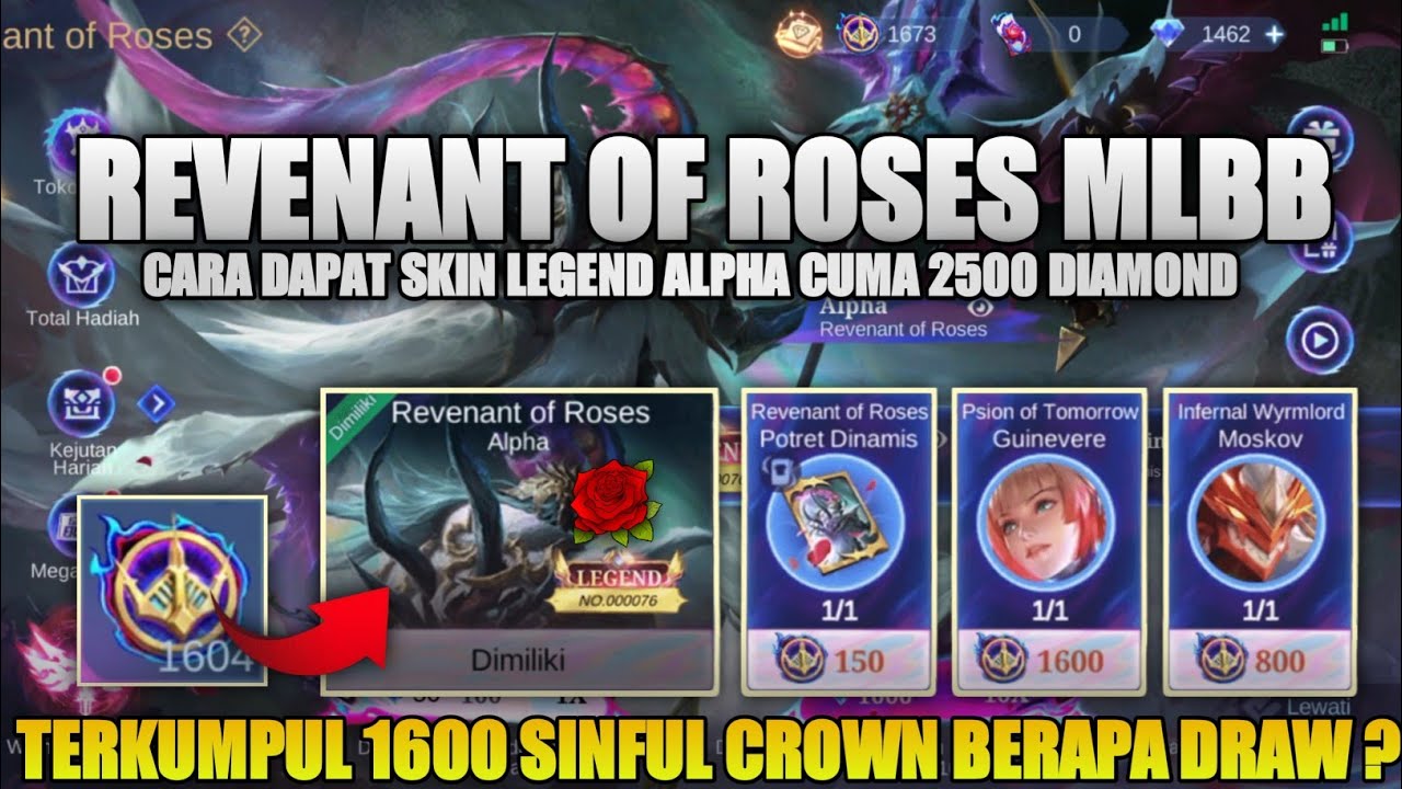 BUTUH BERAPA DRAW!! EVENT REVENANT OF ROSES SKIN LEGEND ALPHA MURAH ...