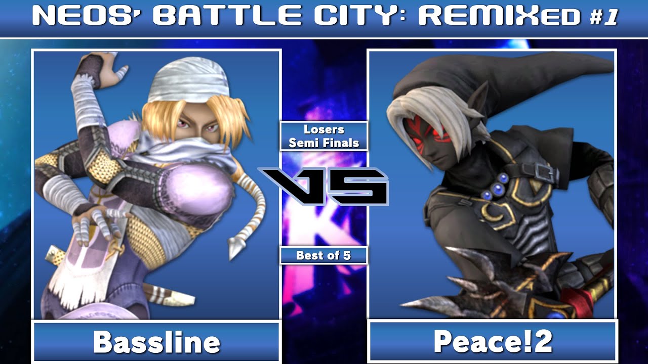 Neos' Battle City: REMIXed #1 - Bassline (Fox, Sheik) vs. Peace!2 ...