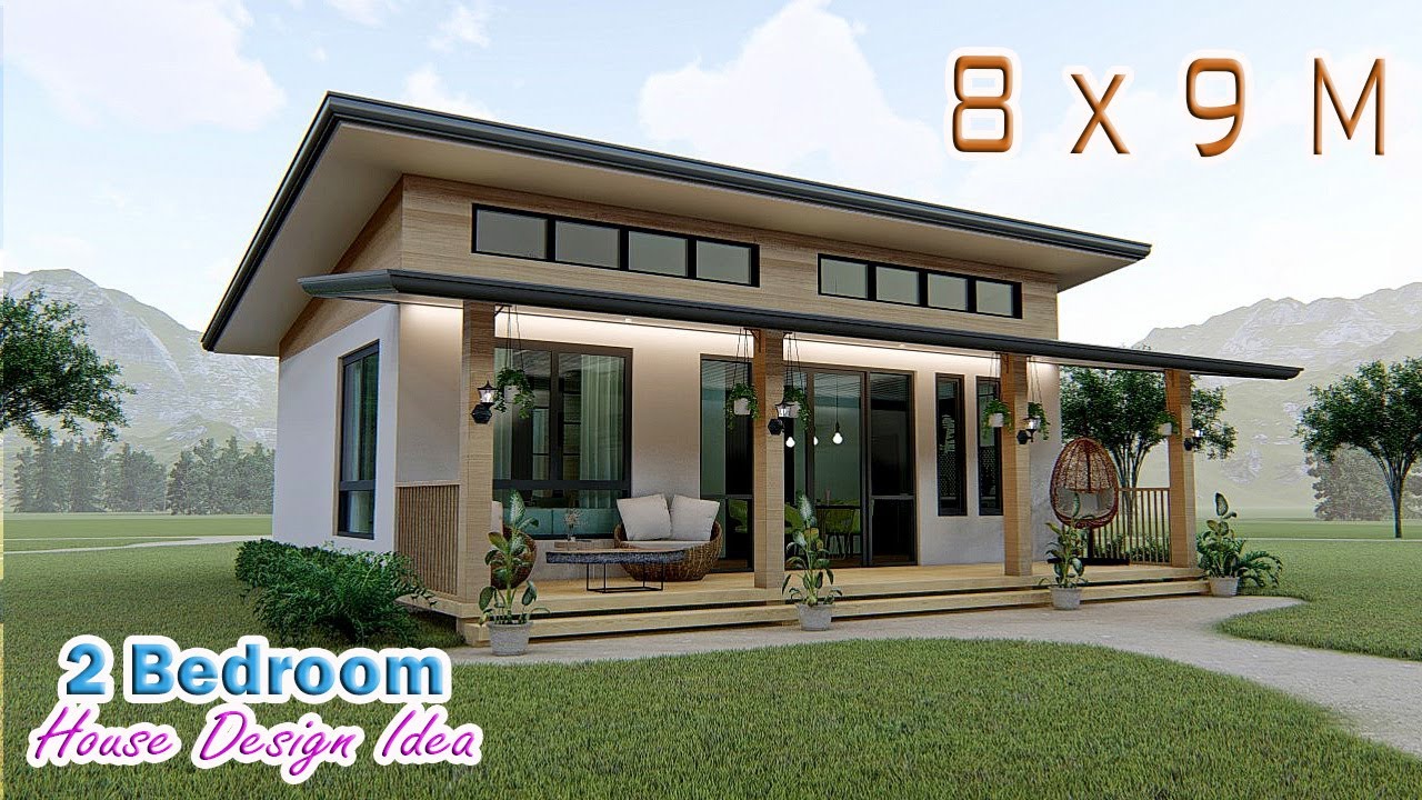 Farmhouse Tiny House Design Idea | 8x9 Meters | Simple House - YouTube