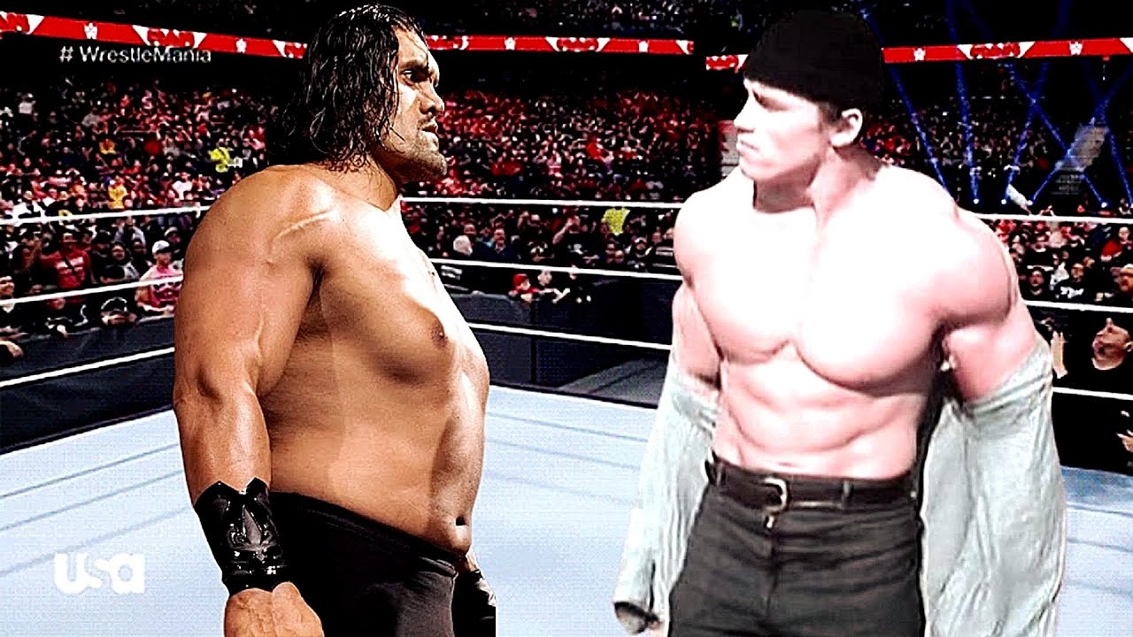 The Great Khali vs Arnold Schwarzenegger Fight - YouTube