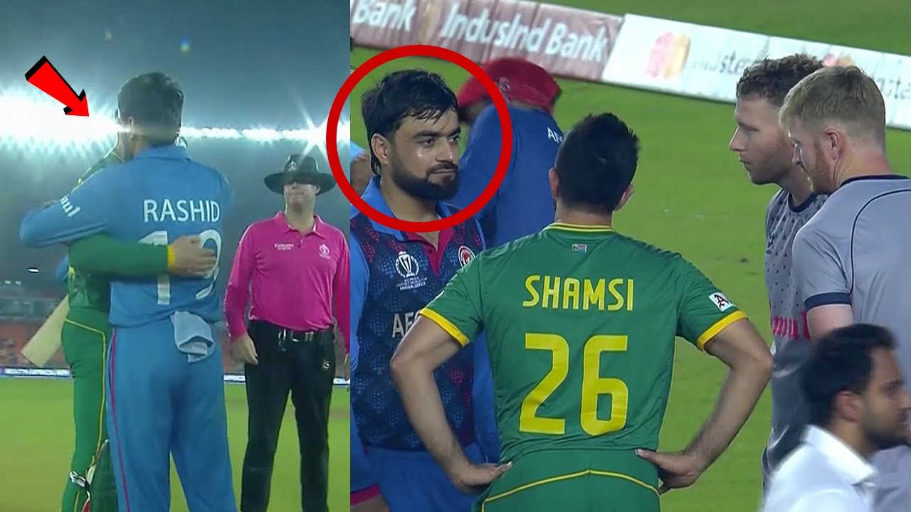 SA Players heart win moment for Sad Rashid Khan after beating AFG in SA ...