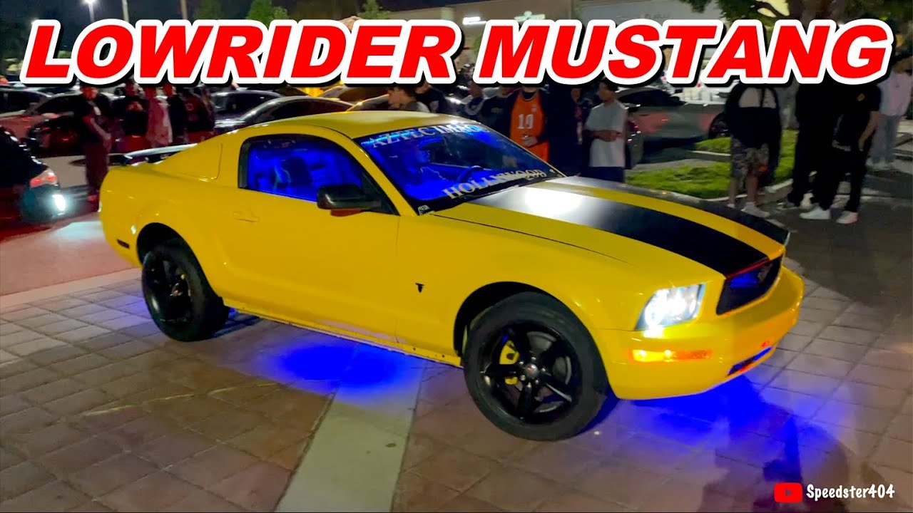 World's FIRST Lowrider Mustang vs Cops! Car Meet Turns Chaotic - YouTube