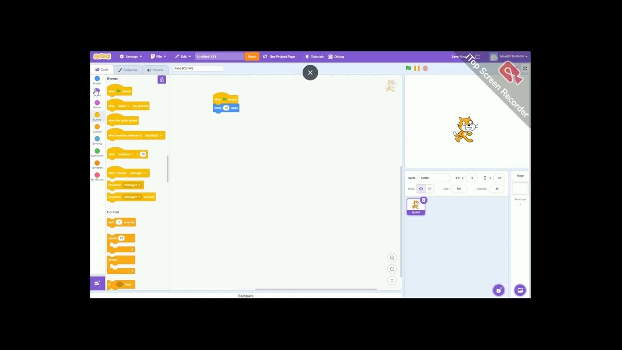 Scratch blocks tutorial e1! (sorry for being late) - YouTube