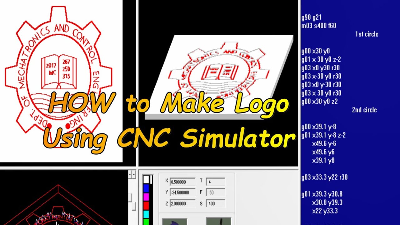 How to make Logo using CNC simulator - YouTube