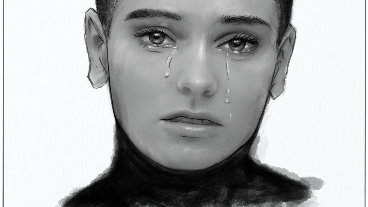Sinéad O'Connor tribute drawing 🖤 - YouTube
