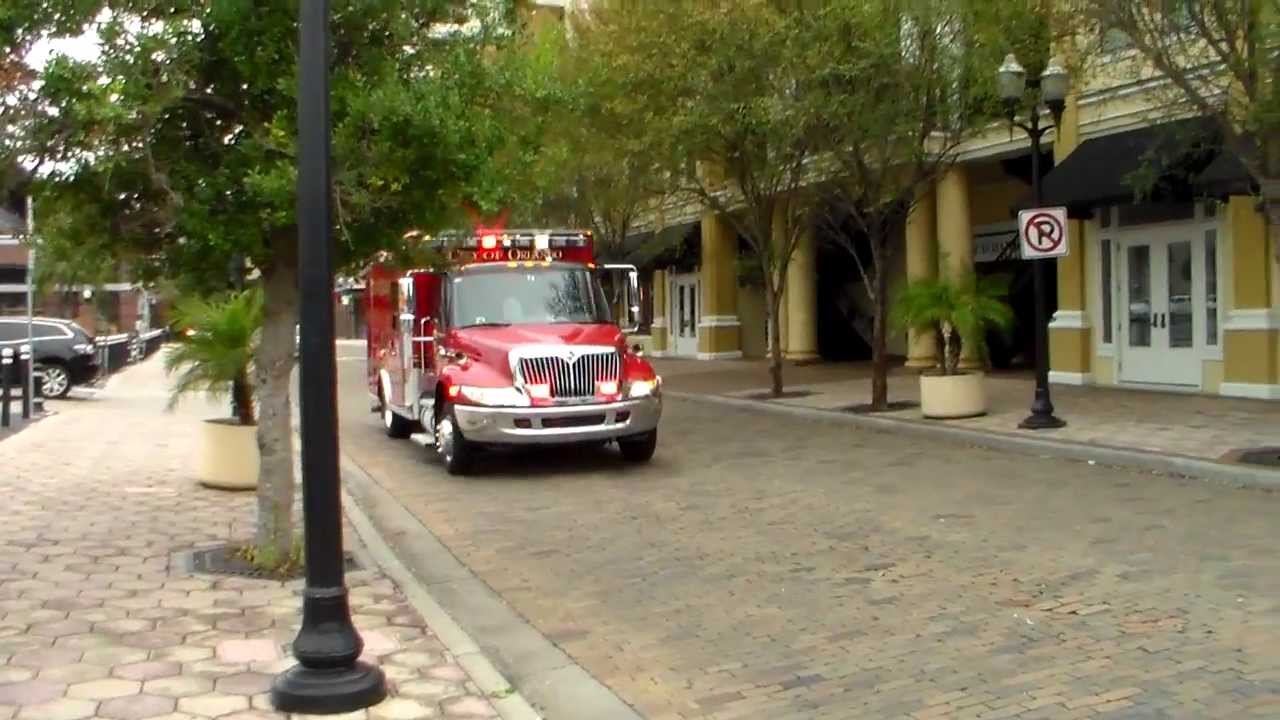 Orlando Fire Department Rescue 102 Responding - YouTube