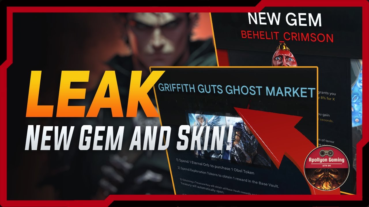 HUGE LEAK: New Legendary Gem Info And 2 Phantom Skins! Diablo X Berserk ...