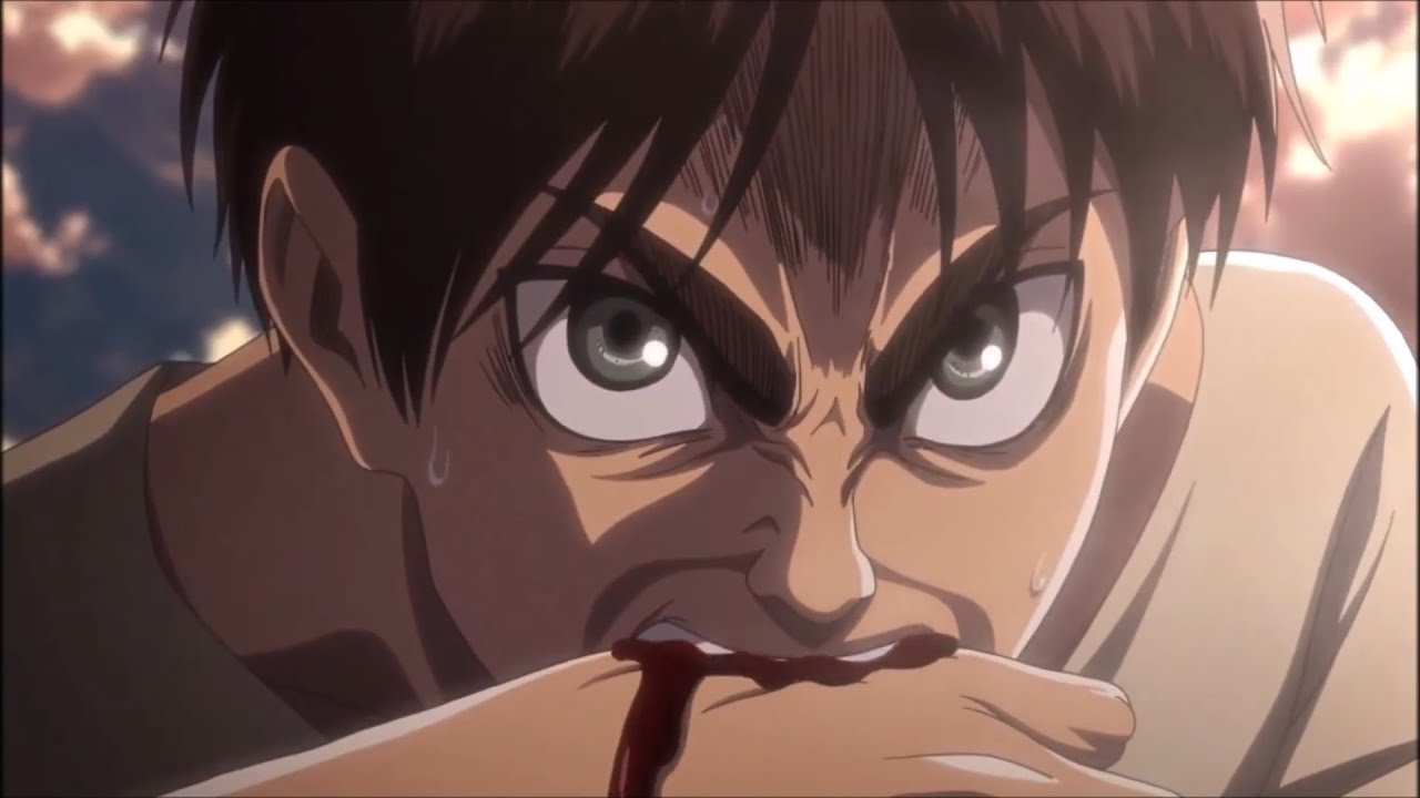 Eren Jaeger Biting Hand