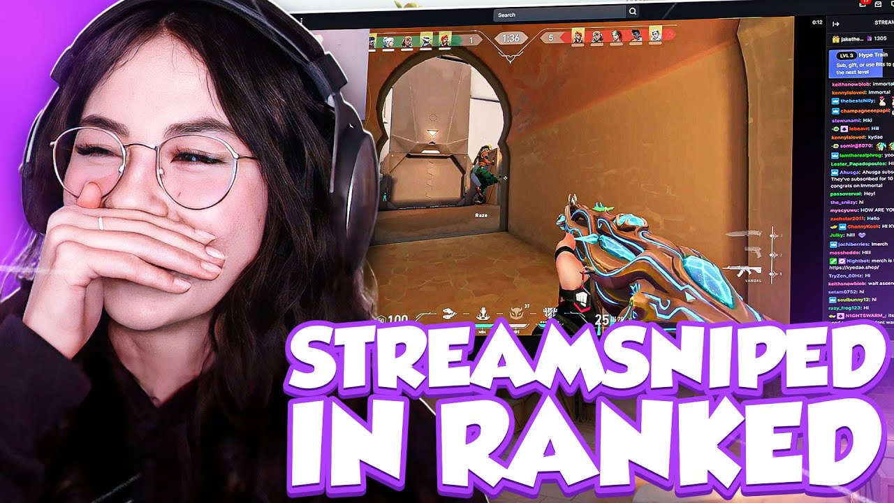 GETTING STREAM SNIPED IN VALORANT RANKED !!! | Kyedae - YouTube