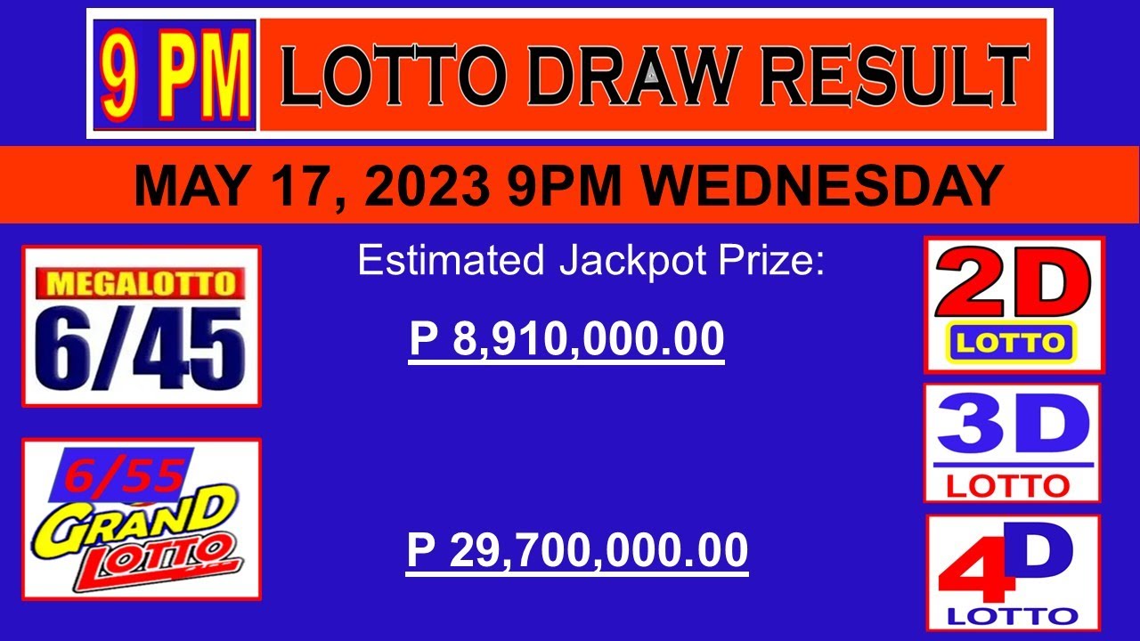 PCSO LOTTO 6/45 6/55 2D 3D 4D DRAW RESULT TODAY MAY 17, 2023 WEDNESDAY ...