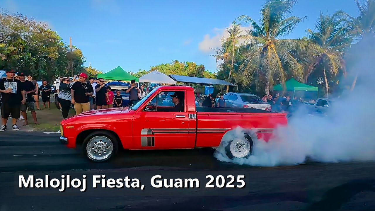 Malojloj Fiesta - Mini Truck Burn Out Edition - Guam USA 2025 - YouTube