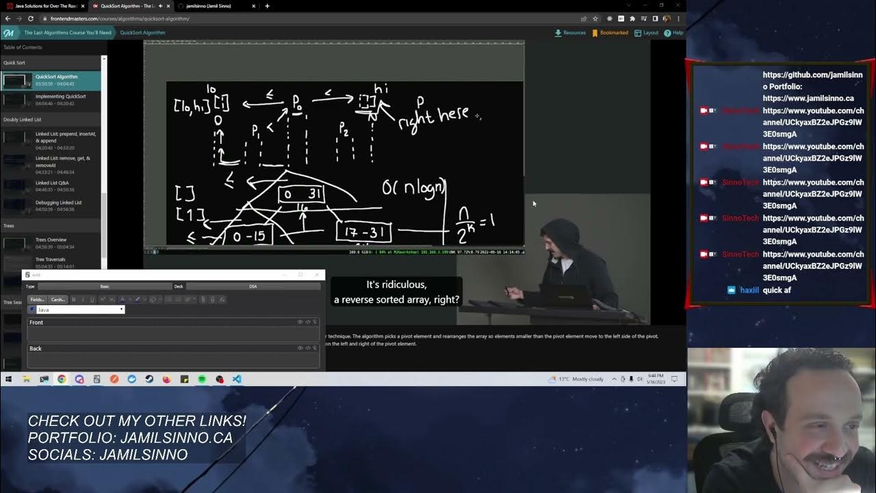 Learning Data Structures and Algorithms - Front End Masters Course Part 4 (QS & Doubly Linked ...