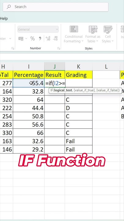 If Function in Excel | Most important formula in Excel | #exceltips #iffunction - YouTube