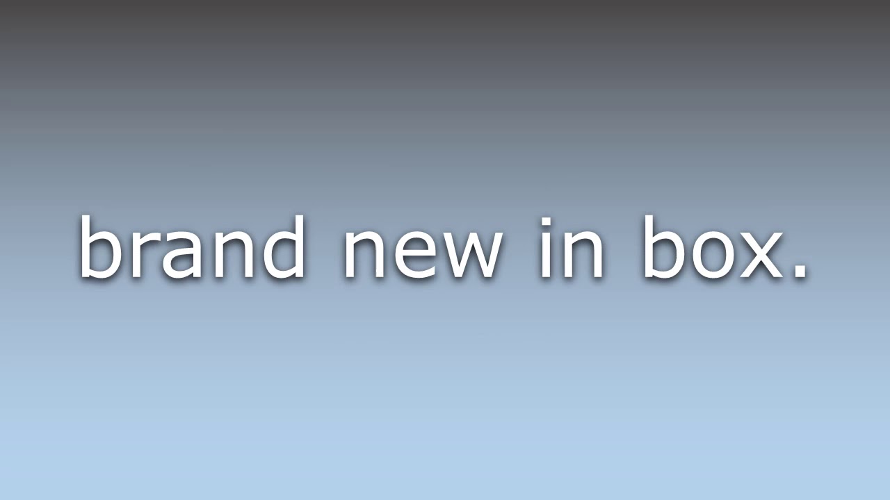 What does BNIB mean? - YouTube