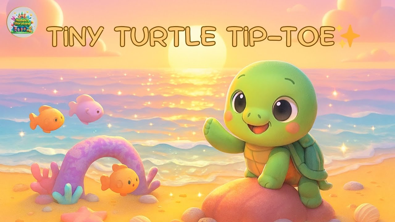 🐢 Tiny Turtle Tip-Toe | Cute Turtle Nursery Rhyme for Kids - YouTube