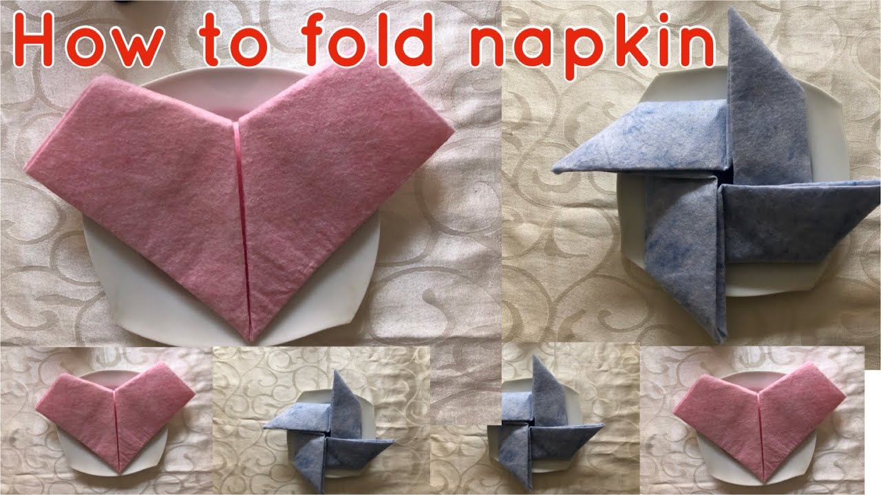 How To Fold Heart And Pinwheel Napkin YouTube how-to-fold-heart-and-pinwheel-napkin-youtube