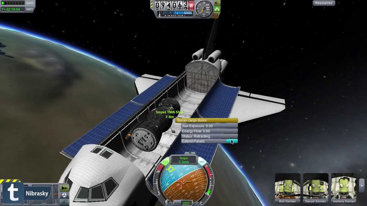 Kerbal Space Program rescue : using Buran Space Shuttle - YouTube