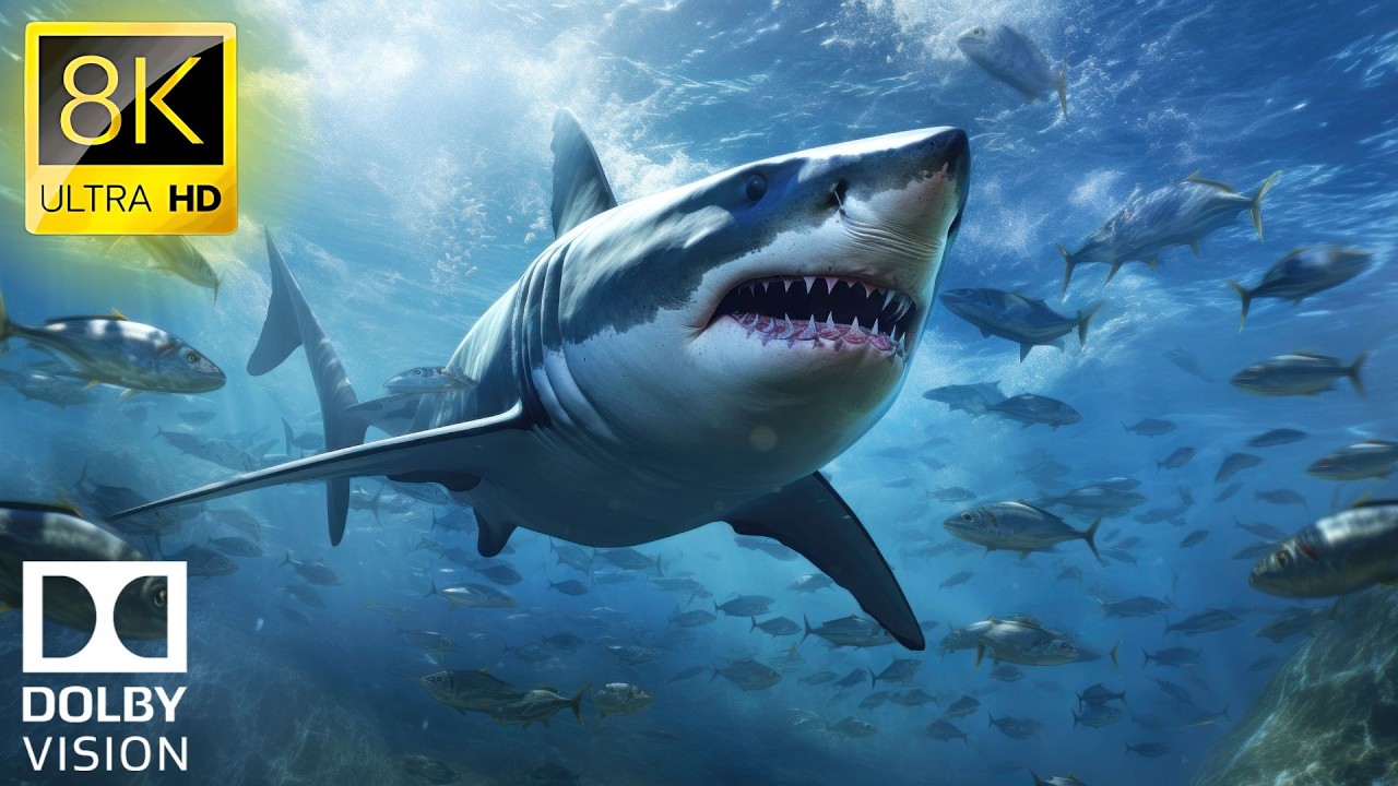 "8K Ultra HD Shark | Stunning Underwater Display Demo (Dolby - vision ...