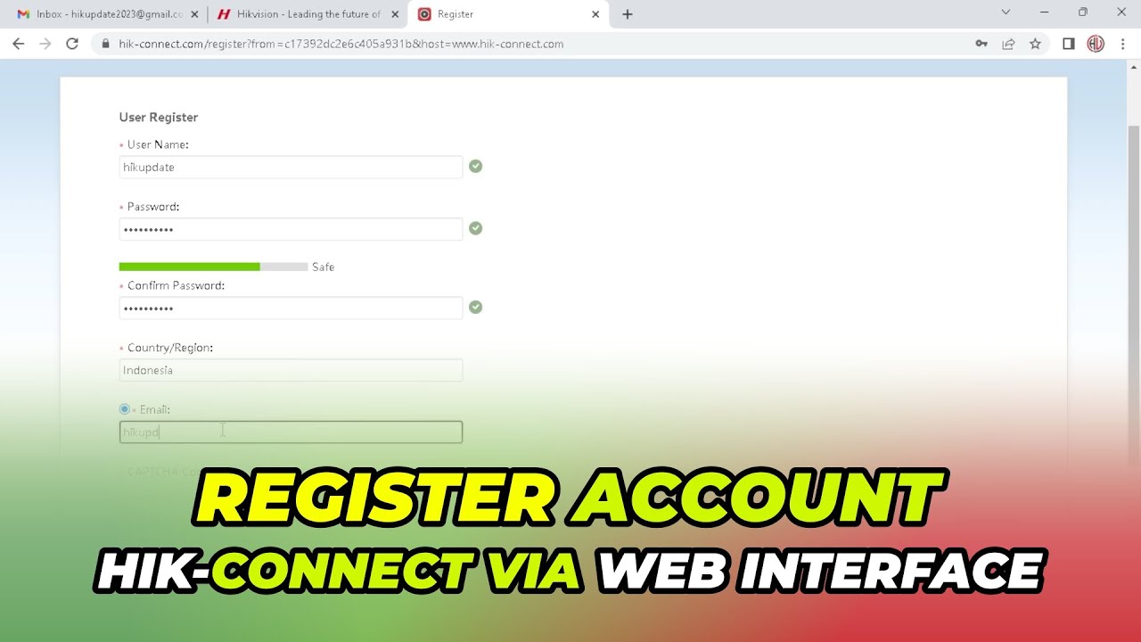 How To Register Hik Connect Account via Web Browser - YouTube