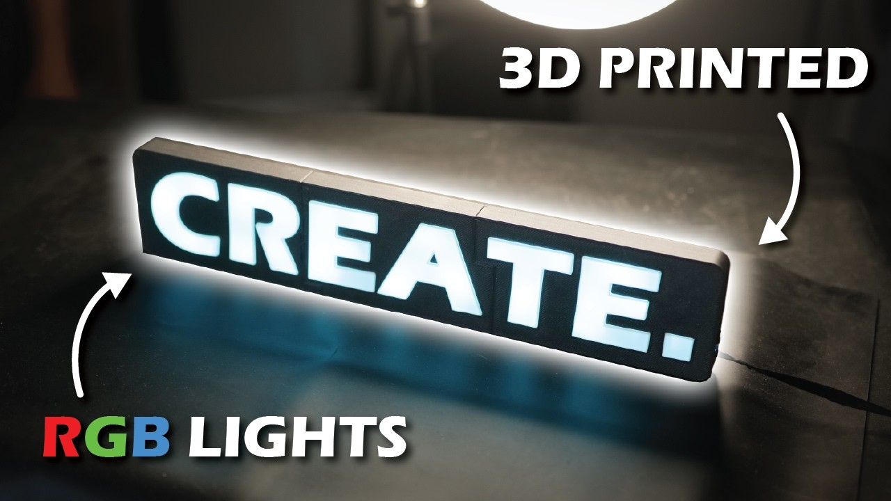 MAKE Your Own LED Signs with 3D Printing - YouTube