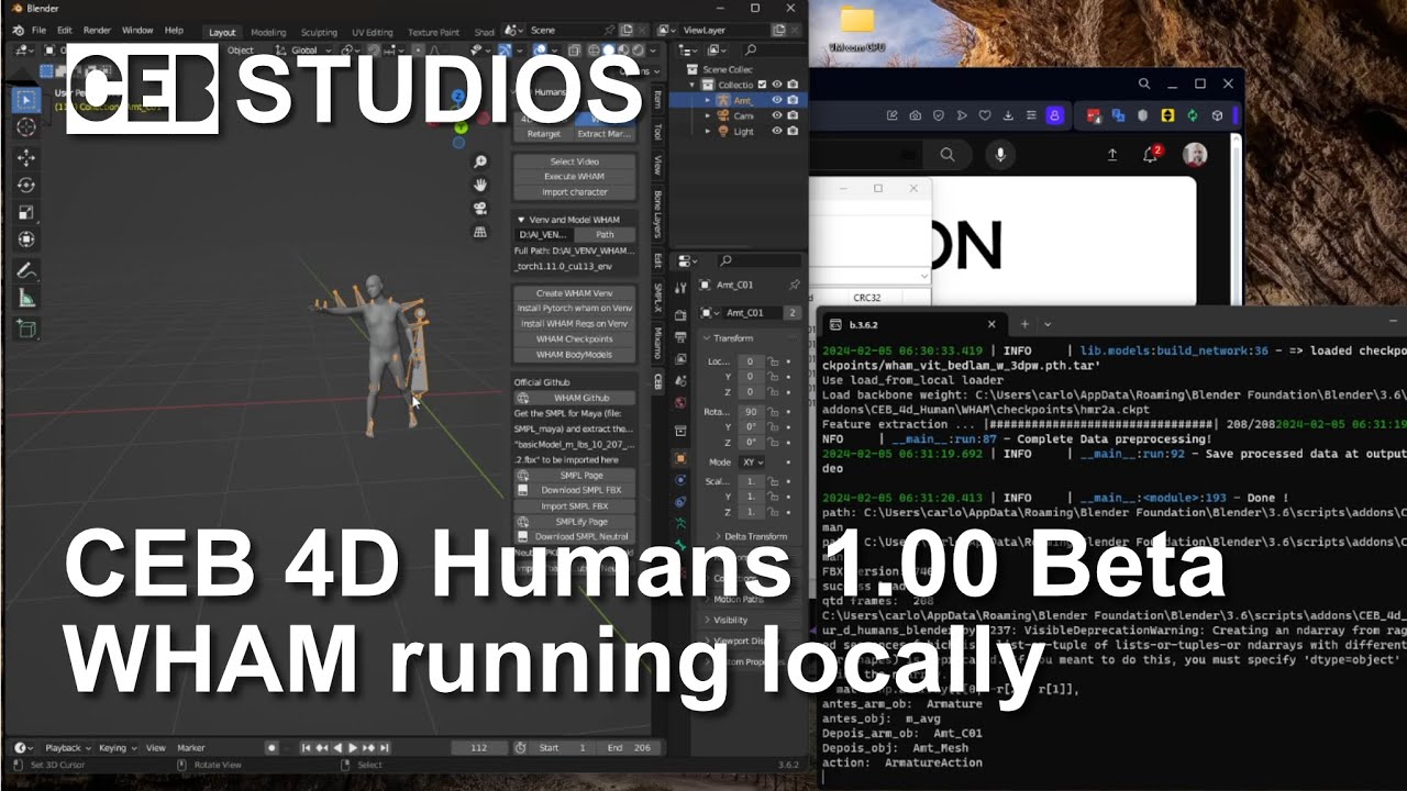 CEB 4D Humans 1.0 Beta, With WHAM - YouTube
