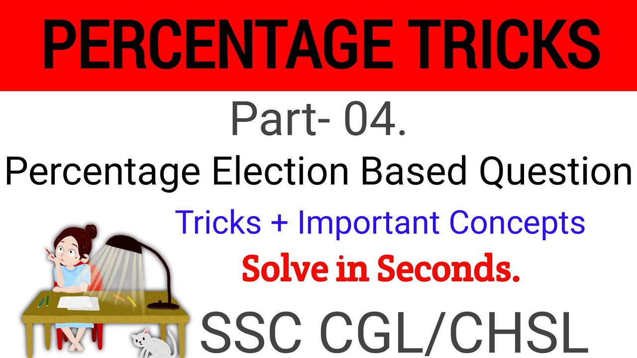 Percentage Election Based Questions || Tricks & Concept || #Percentage ...