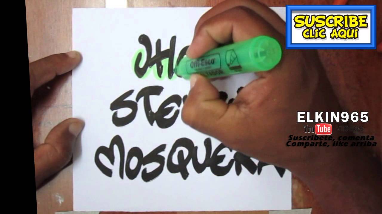 Como escribir Jhon Steven en letra timoteo - Suscriptor - YouTube