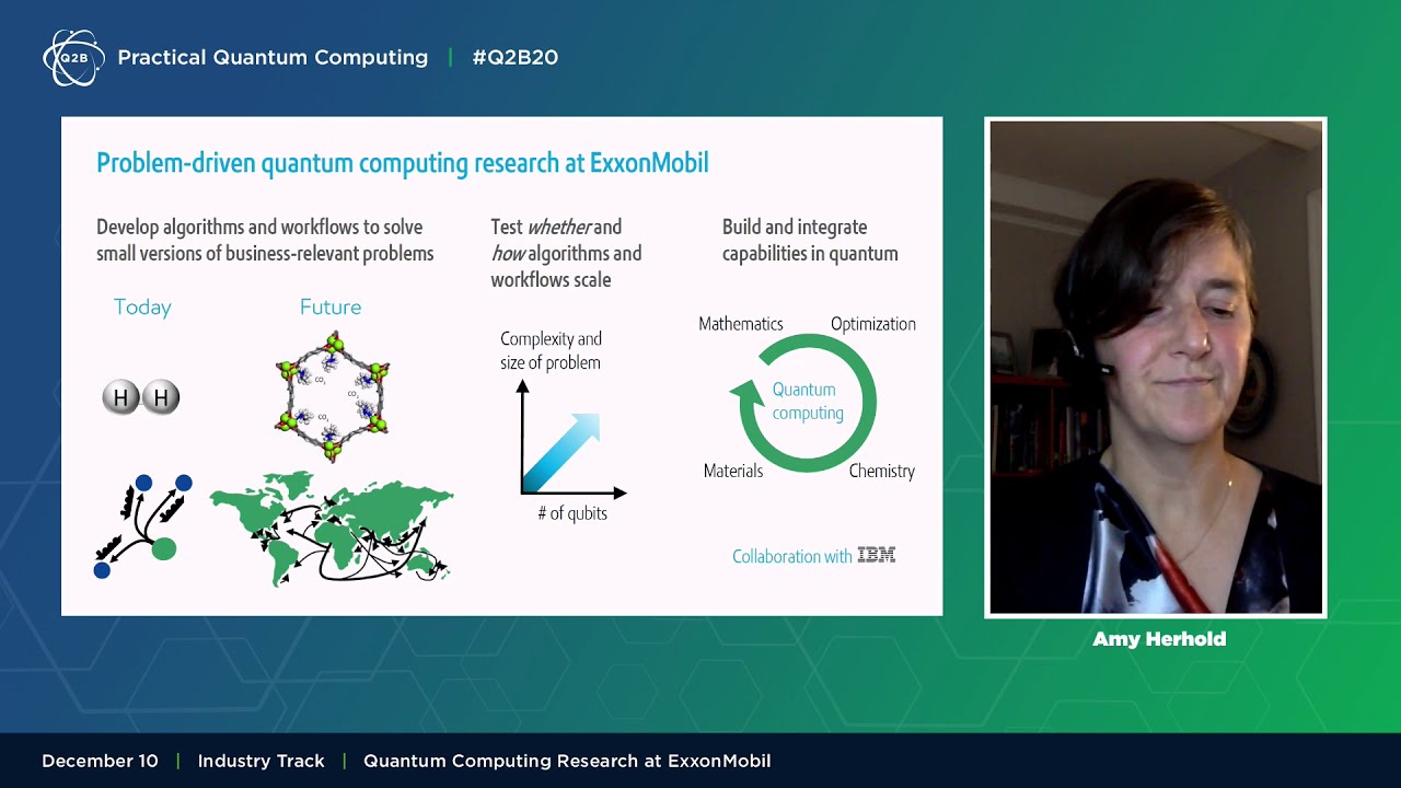 Q2B 2020 | Quantum computing research at ExxonMobil | Amy Herhold ...