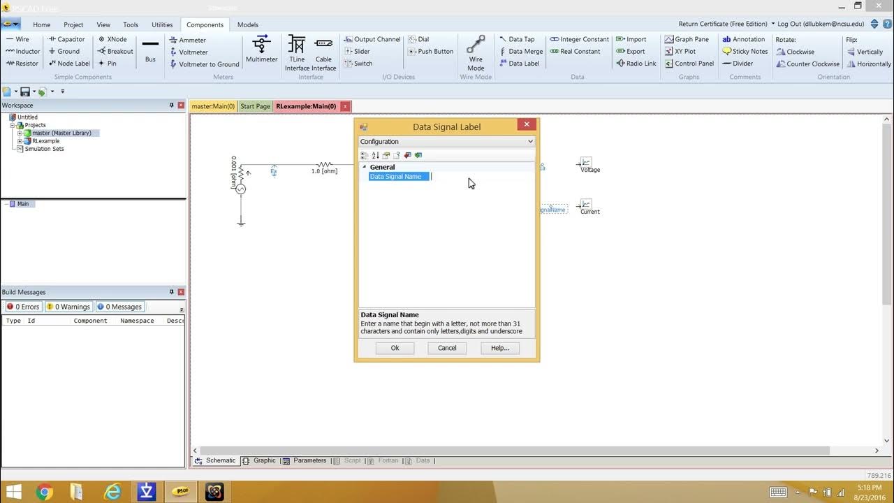 Lecture 2c: RL Fault PSCAD Example - Power System Transients Fall 2020 ...