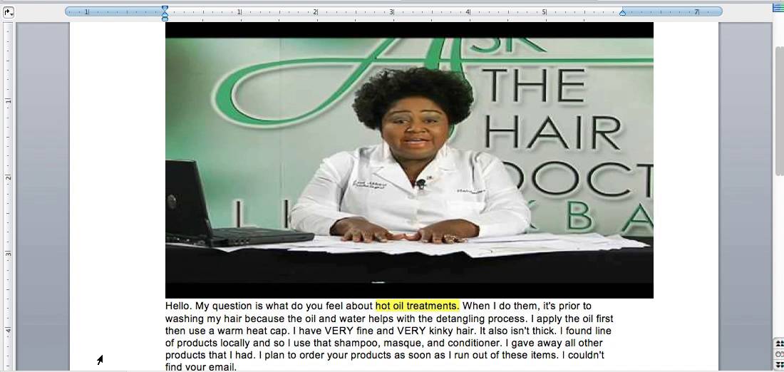 Hot Oil Treatments Ask The Hair Doctor Trichologist Lisa Akbari - YouTube
