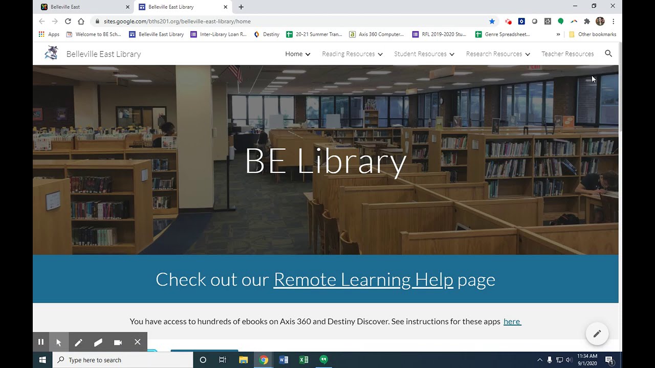 BE Library Website Overview - YouTube