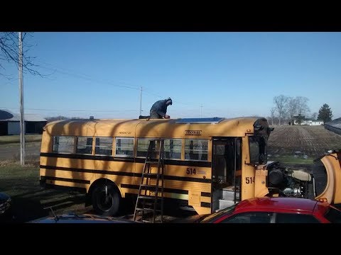 Mullet's Skoolie Build EP 9 - Solar Panels and vent install - YouTube