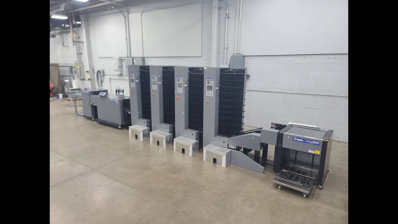 2008 Duplo System 5000 40 Bin Booklet Making System w/ Stitch, Fold ...
