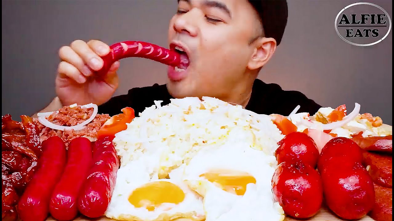 PINOY ALMUSAL | FILIPINO BREAKFAST | SILOG FEAST | MUKBANG ASMR | ALFIE EATS - YouTube