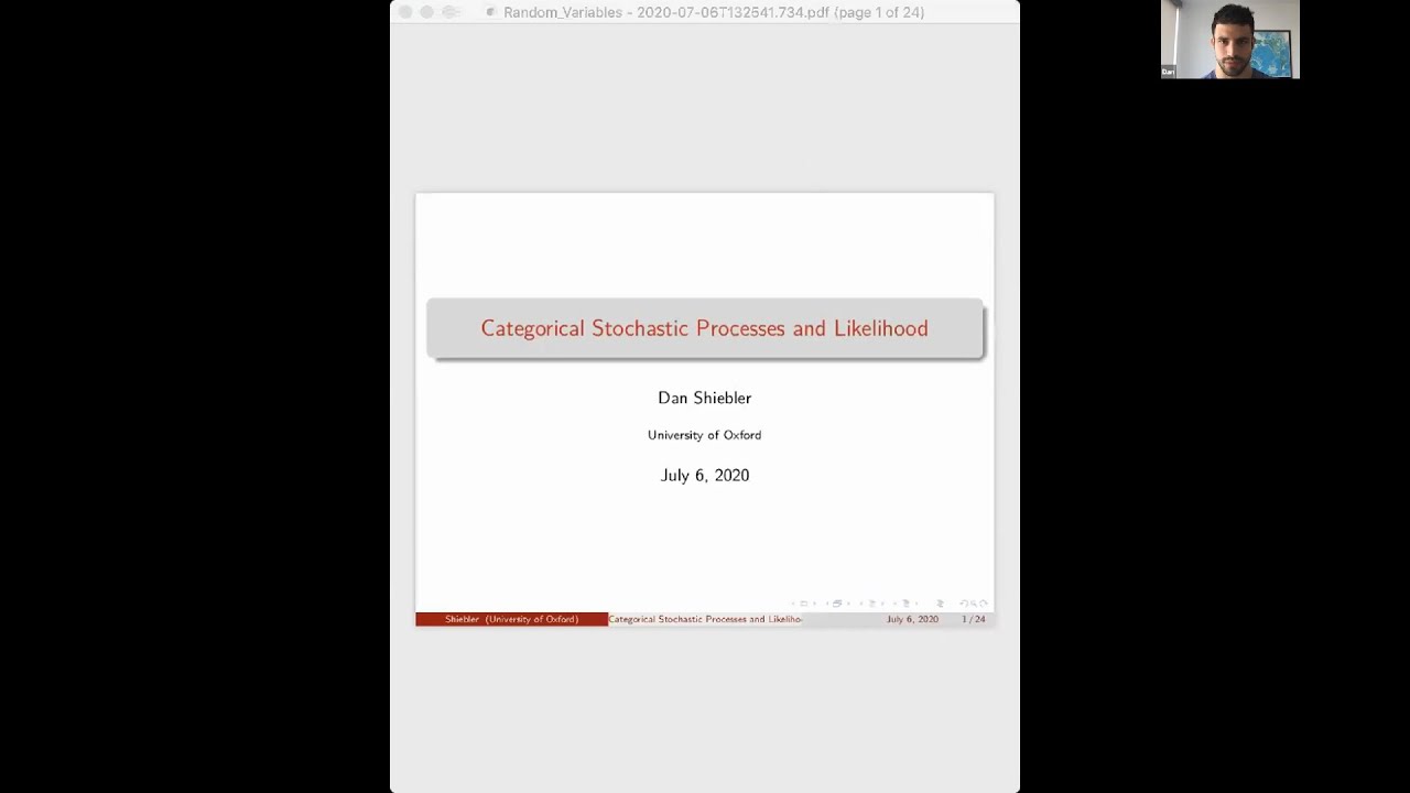 Dan Shiebler: Categorical Stochastic Processes and Likelihood - YouTube