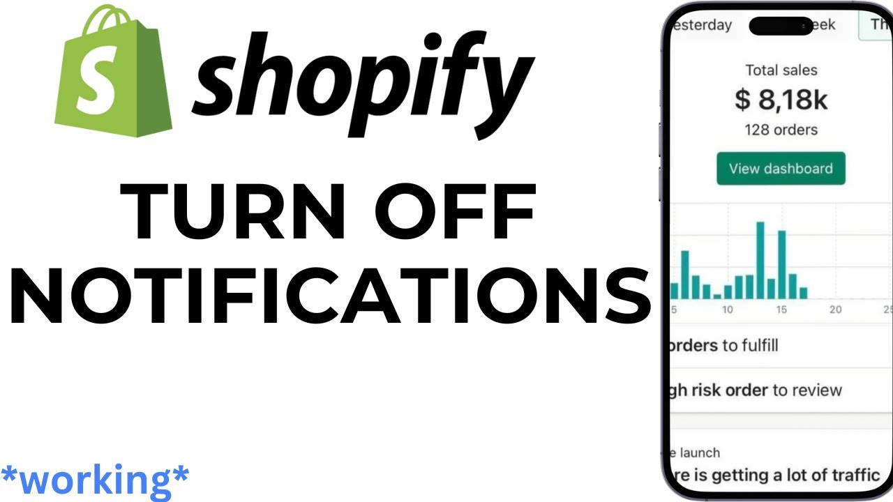 How To Turn off SHOPIFY Notifications - YouTube