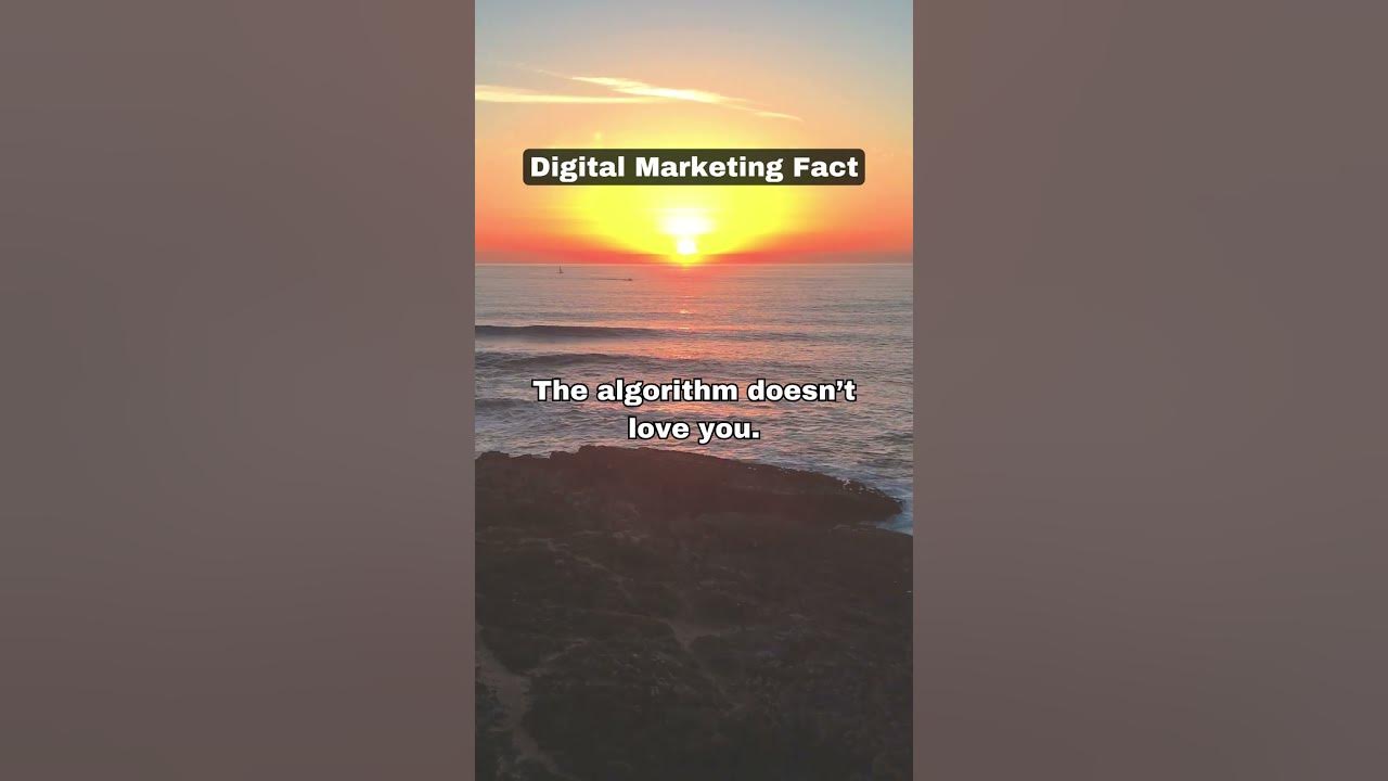 The algorithm doesn’t love you—it loves your audience! 🎯 Focus on value. #digitalmarketing # ...