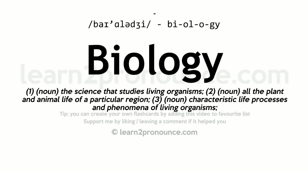 Pronunciation of Biology | Definition of Biology - YouTube