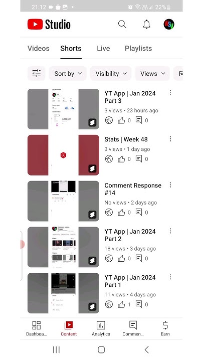 YT Studio App | Part 3: Content (Continued) - YouTube