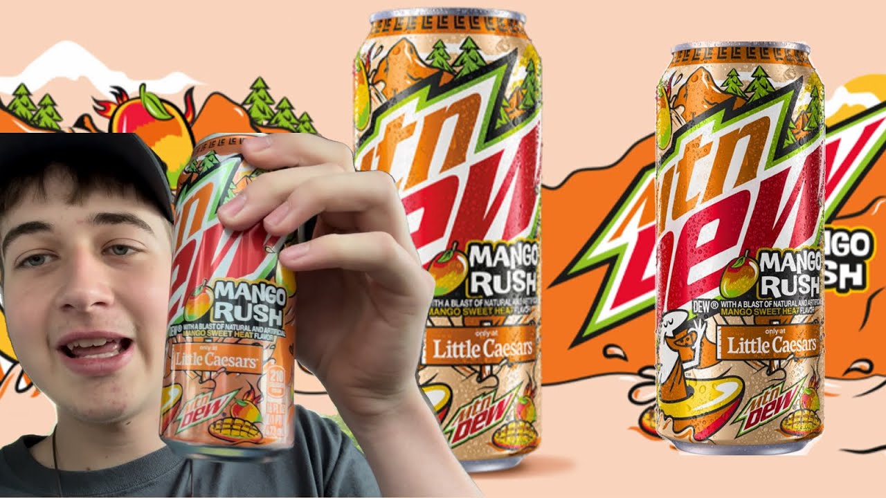 New Mountain Dew Mango Rush Review at Little Ceasars! - YouTube