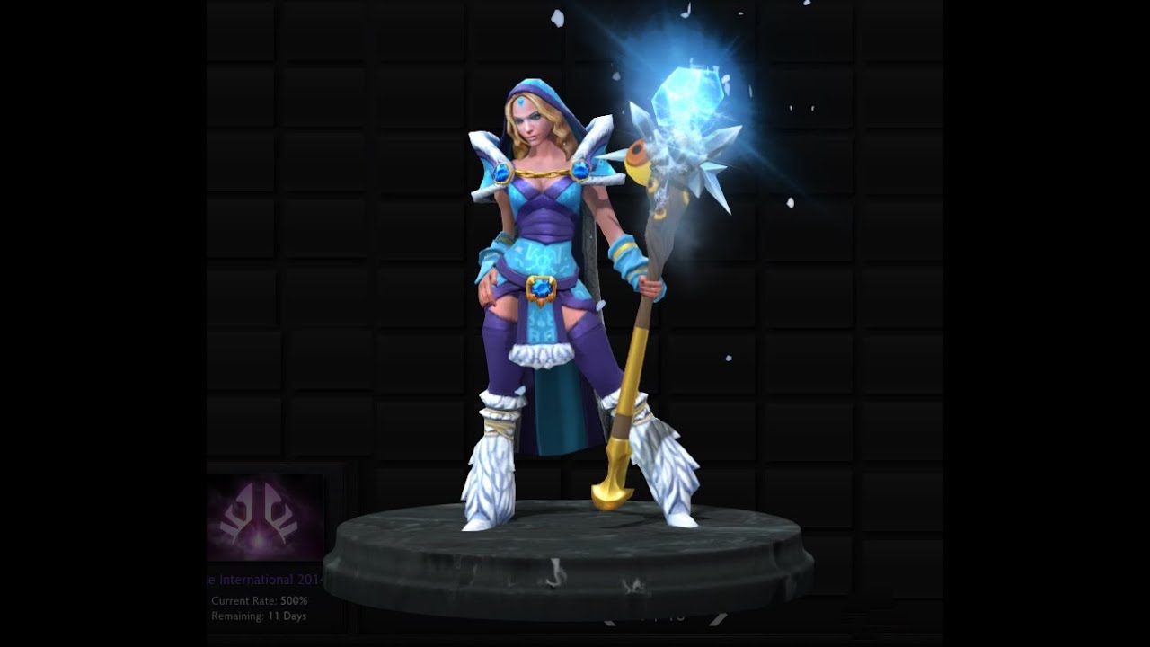 DOTA 2 - White Sentry ( Immortal weapon ) - Crystal Maiden weapon - YouTube