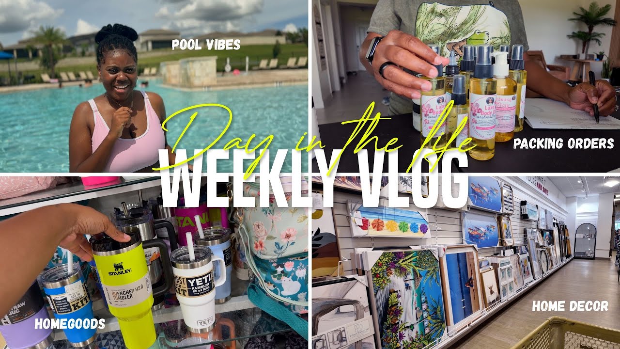 Home Decor Shopping | Pool Vibes | Packing Orders | It Wasn't Meant To ...