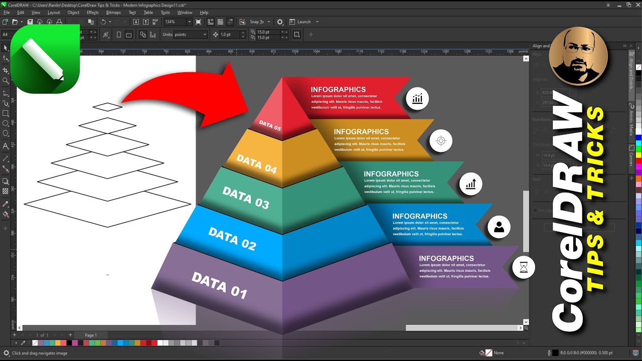 Turn Simple Shapes into Jaw-Dropping 3D Design in CorelDRAW! 🔥 - YouTube