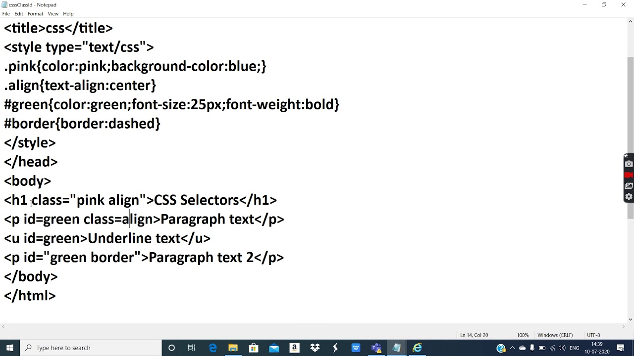 #CSS_Selectors | #Class #ID #Group #Universal #Selectors in HTML | XII ...