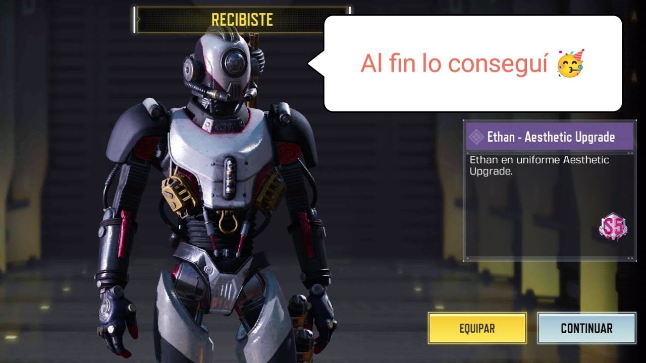 Con esta partida al fin conseguí la skin de Ethan Aesthetic Upgrade de ...