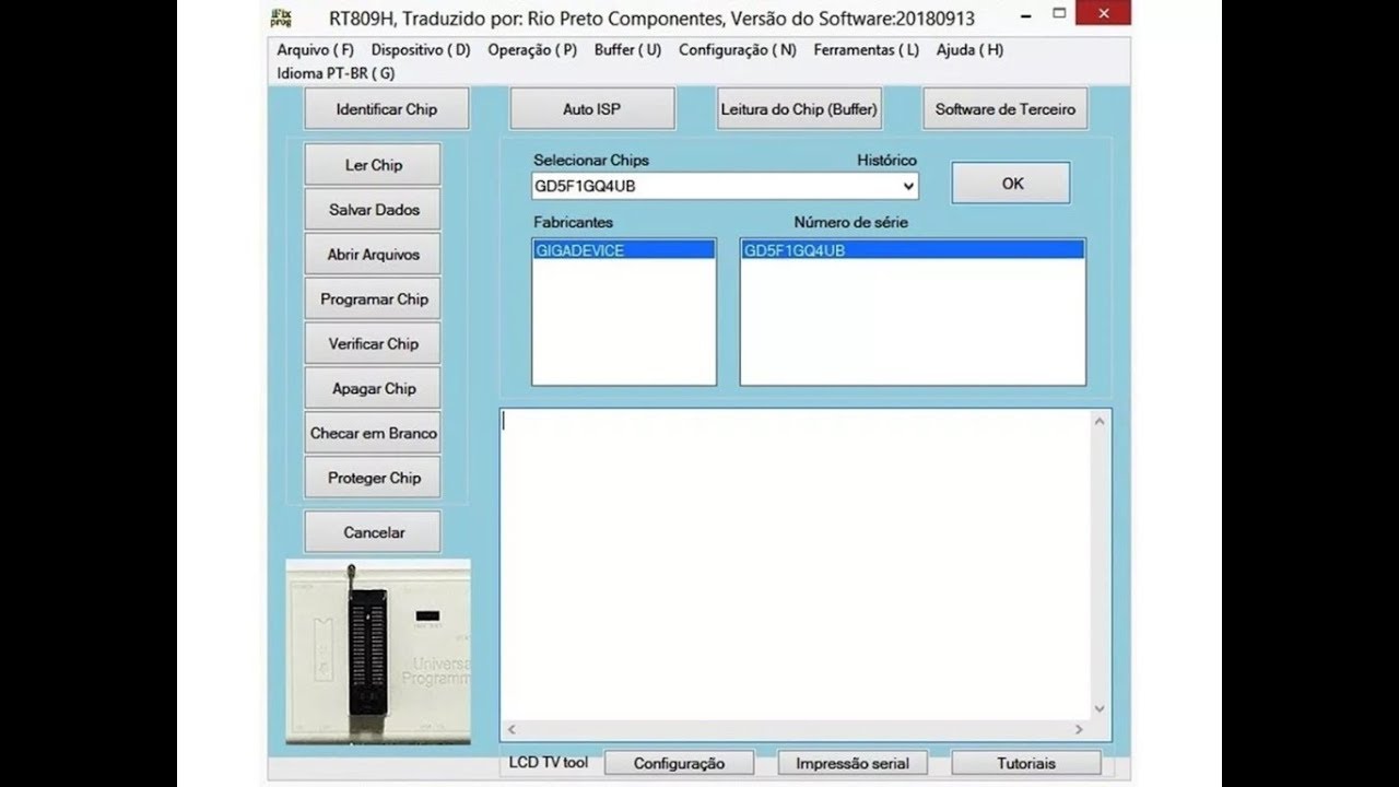 Tutorial Gravadora RT809H Software em Português NAND EMMC MCU ...