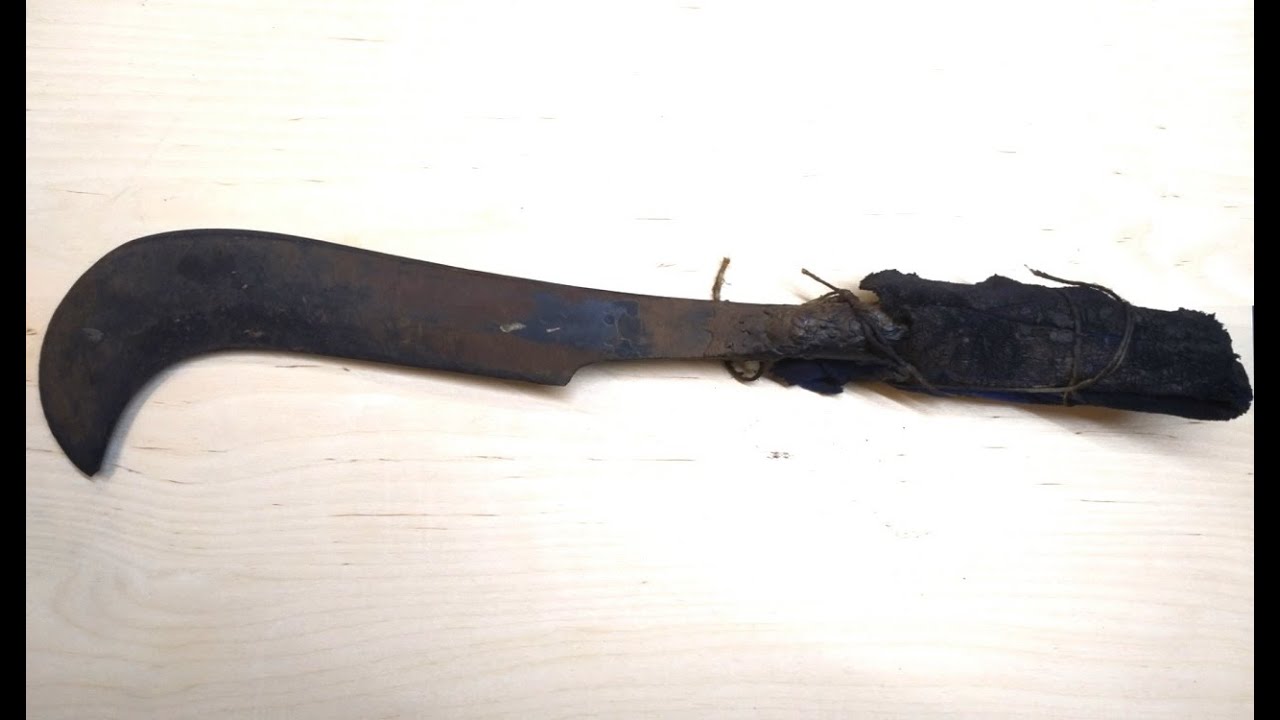 50 year OLD Billhook / Brush Axe- ARTISTIC RESTORATION-woodturning ...