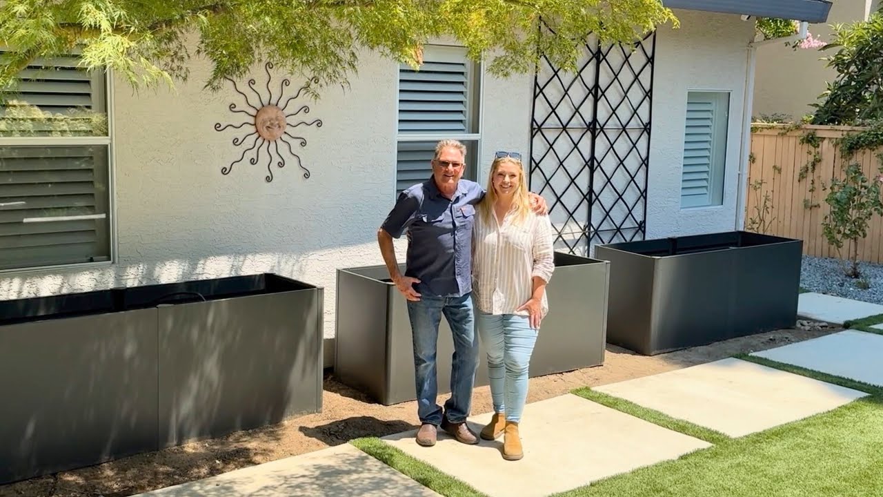 Installing Modern Vego Beds in a Michael Glassman Landscape Design ...
