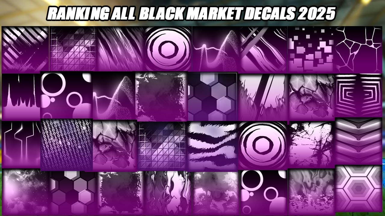 Ranking All Black Market Decals 2025 - Rocket League Ranking - YouTube