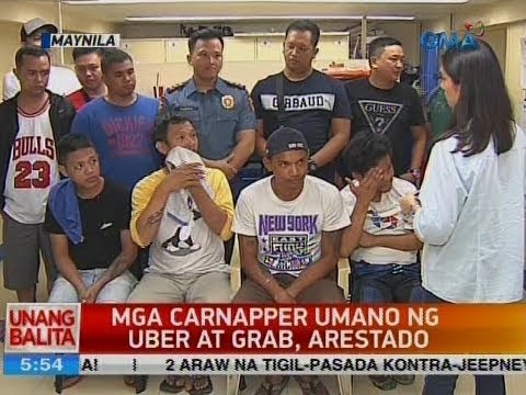 UB: Mga carnapper umano ng uber at grab, arestado - YouTube